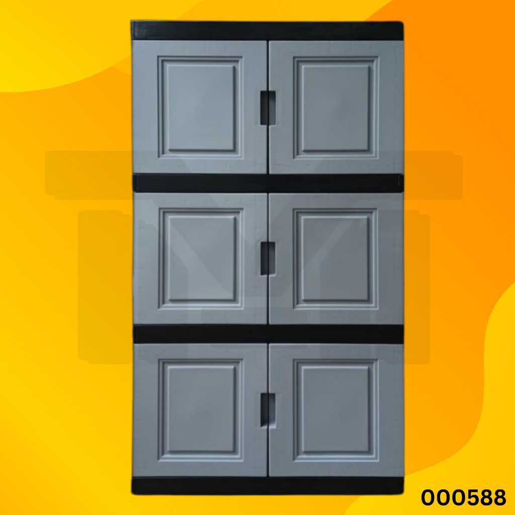 0014 Storage Cabinet 3 Tier / Plastic Cabinet / kitchen cabinet/Almari ...