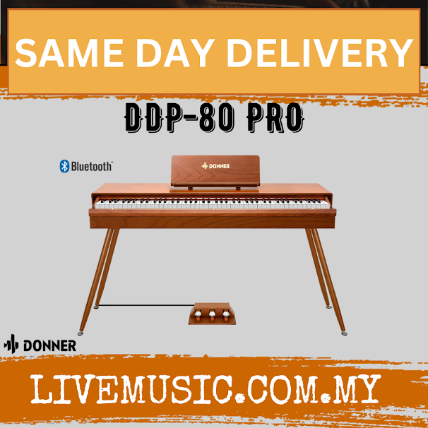 Donner DDP-80 PRO Solid Wood 88 Key Weighted Digital Piano ( DDP80 PRO ...
