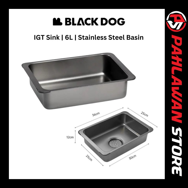 BLACKDOG IGT Sink Stainless Steel Basin Portable Outdoor Camping Picnic ...