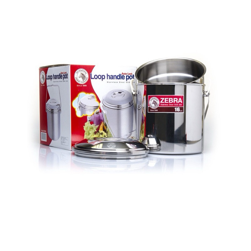 Zebra Loop Handle Pot W/Auto Lock (16cm) | Shopee Malaysia