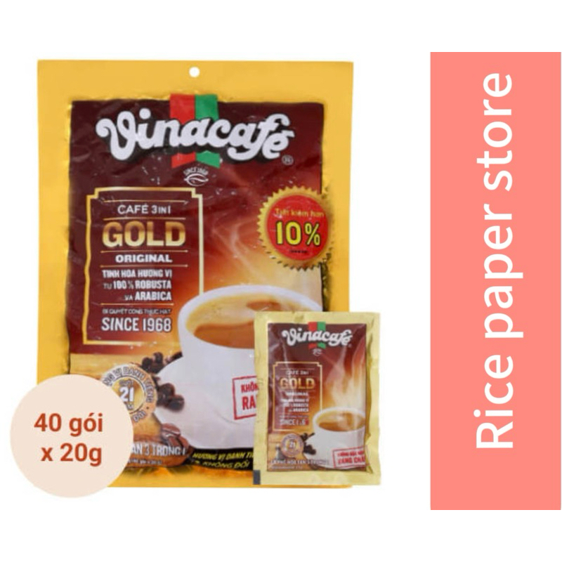 VinaCafé Gold Original milk coffee 480g (40pcs x 20g) - Cà phê sữa ...