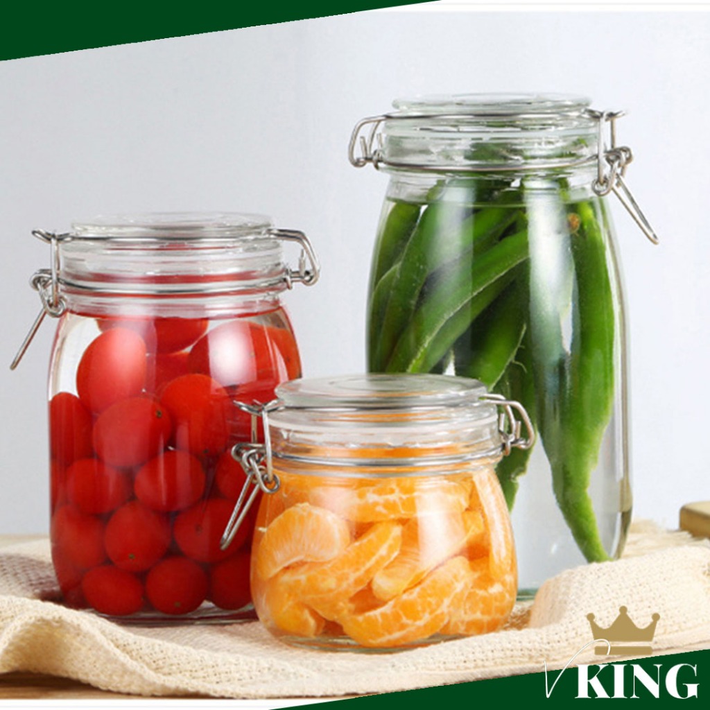 GLASS JAR WITH LID JAR BALANG BERPENUTUP FOOD JAR FOOD STORAGE ...