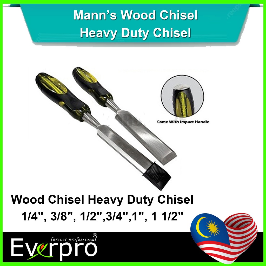 Wood Chisel Heavy Duty Chisel 1/4", 3/8", 1/2",3/4",1", 1 1/2" | Shopee ...