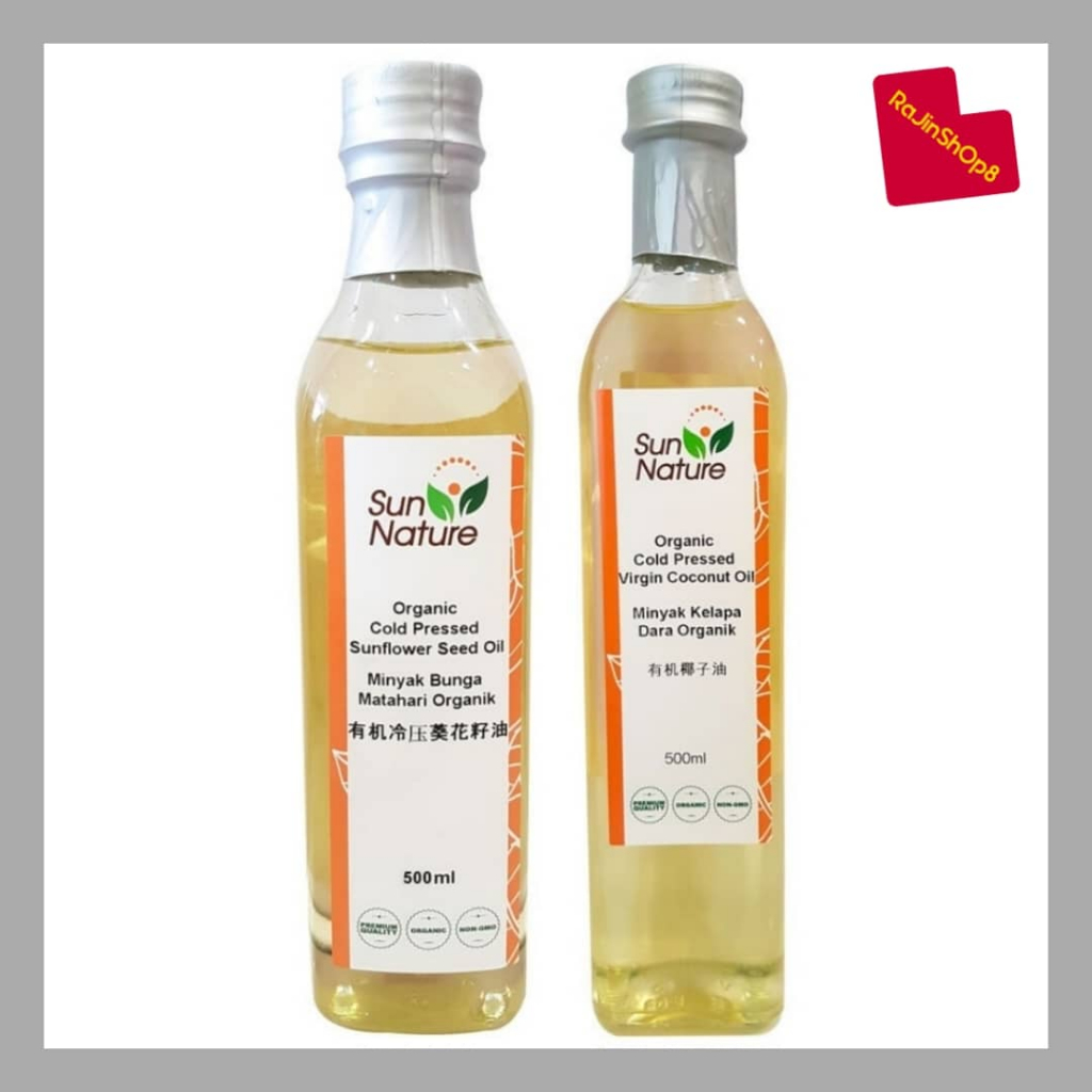Sun Nature Organic Cold Pressed Sunflower Seed Oil , 500mL / Sun Nature ...