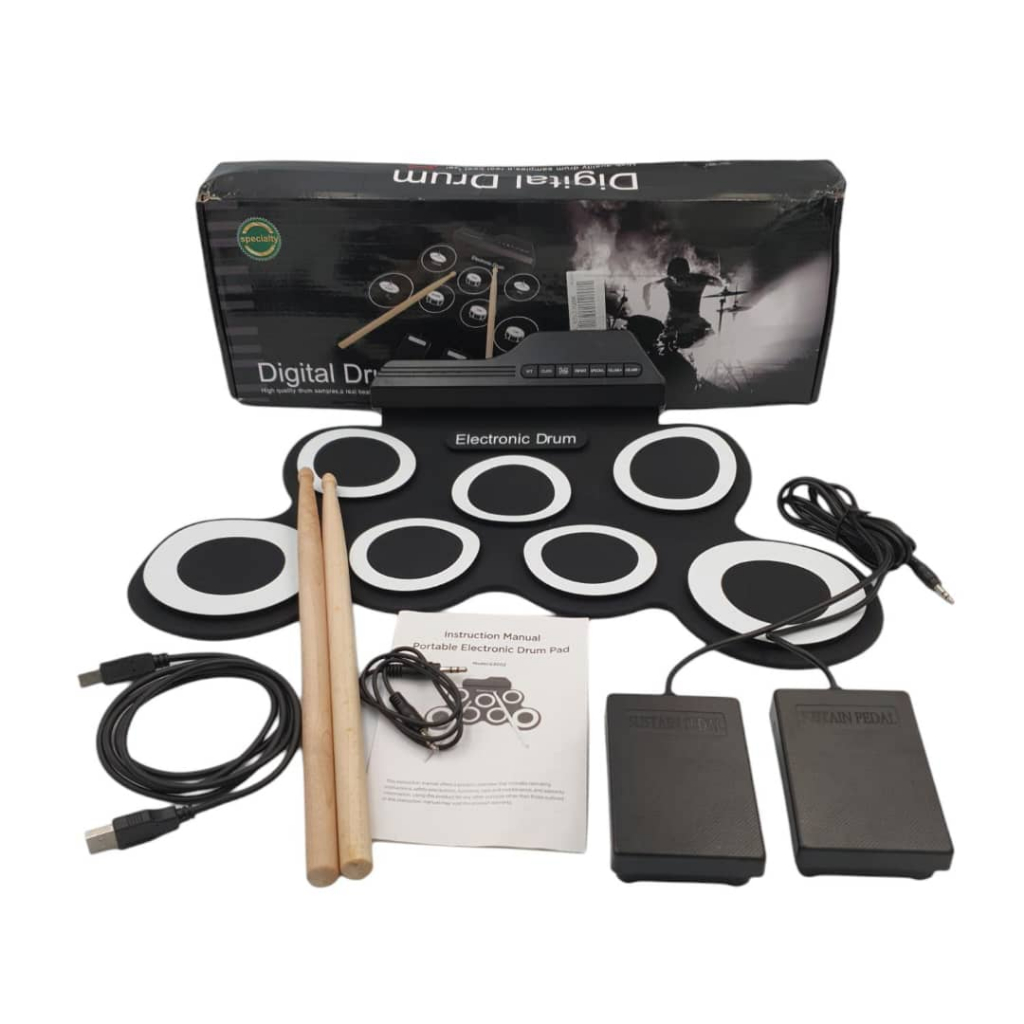 Electronic Drum Set USB Roll-Up Silicon Drums Pad Digital Foldable ...