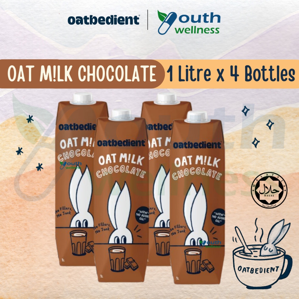 [RTD] Oatbedient Oat Milk Chocolate (4 x 1Litre) | Shopee Malaysia