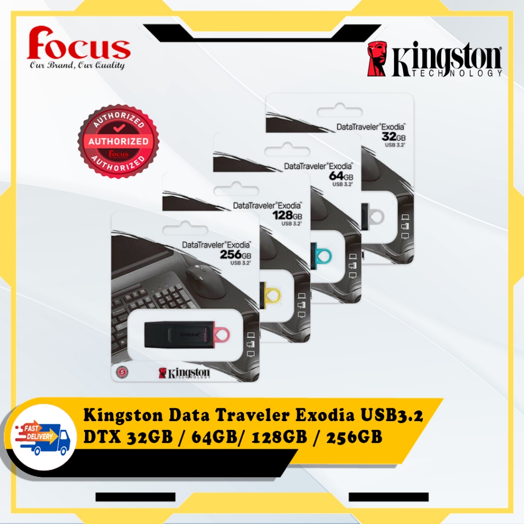 Kingston Data Traveler Exodia USB3.2 Flash Drive Pendrive DTX 32GB / 64GB/ 128GB / 256GB ...