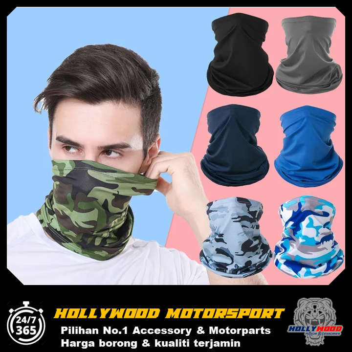 HEAD SCARF FACE MASK BANDANA OUTDOOR ANTI UV PELITUP MUKA CAMOUFLAGE ...
