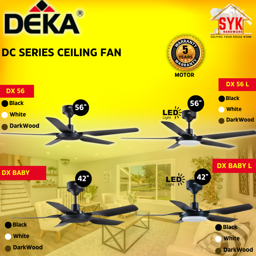 SYK FREE SHIPPING Deka DX 56 DX Baby L 56 42 Inch Ceiling Fan LED DC ...