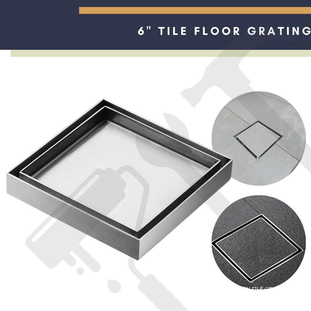 5x5 Tile Grating Stainless Steel Cover ABS Base | Mosaic Floor Grating ...
