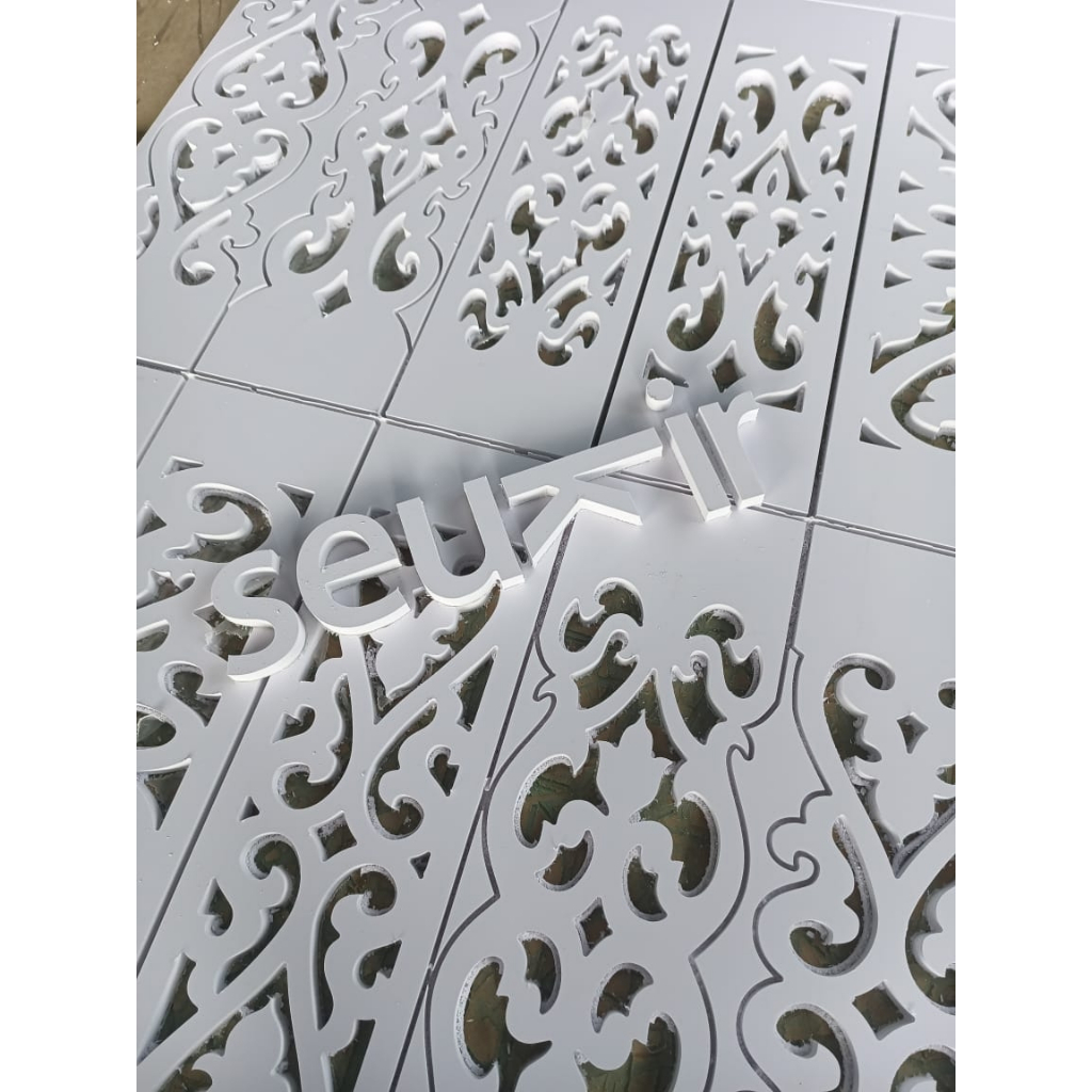 Pagar Berukir Corak Kerawang (Tema Klasik Nusantara) PVC Waterproof and ...
