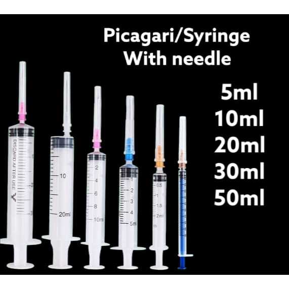 5ml 10ml 20ml 30ml 50ml Syringe with Needle (Individual packaging) | Shopee Malaysia