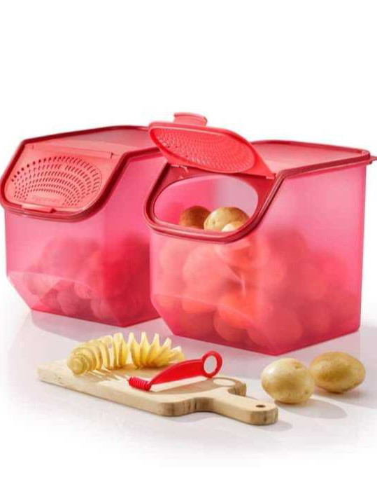 Tupperware Garlic N All Keeper 5.5L and 3.0L Bekas Simpan Bawang Putih ...