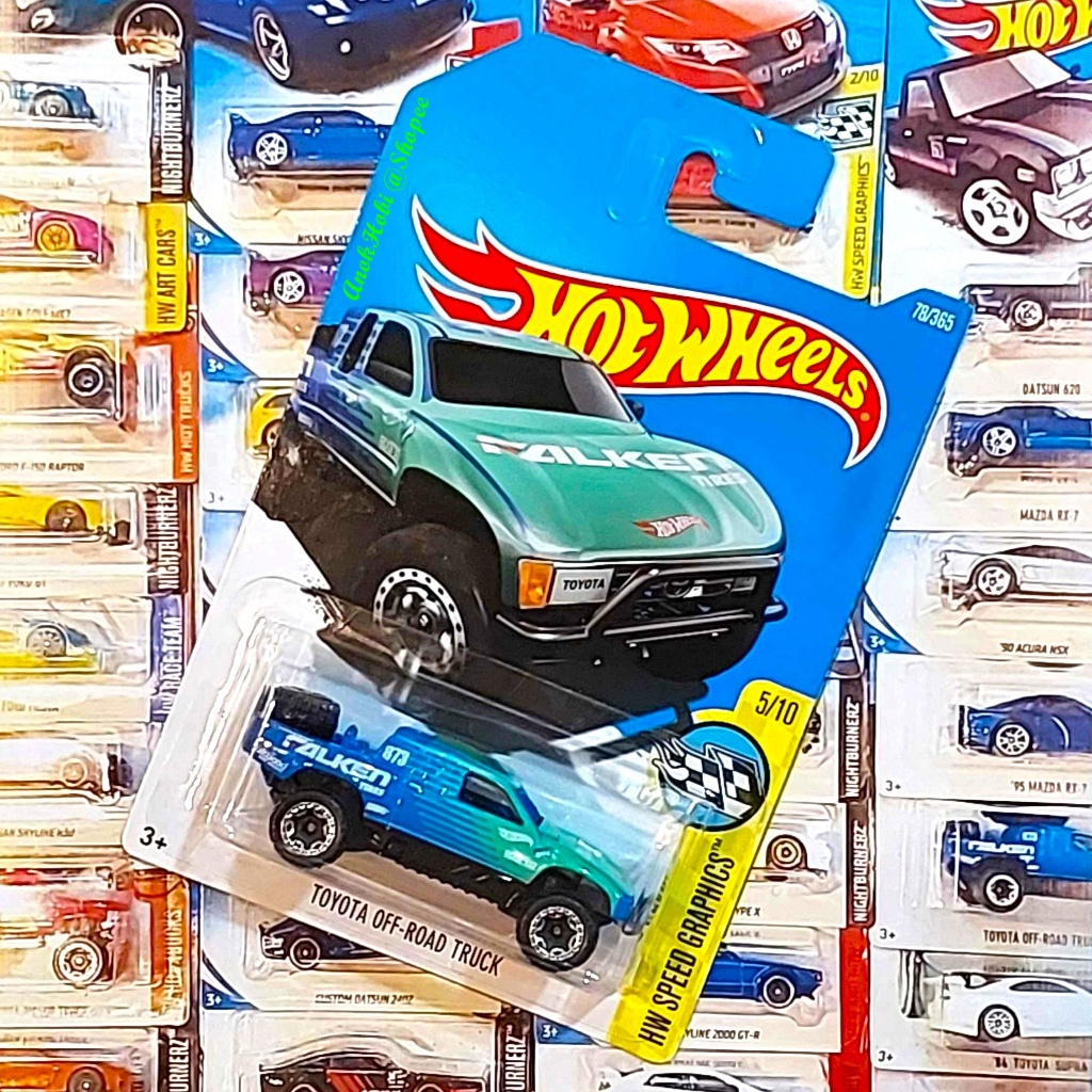 READY STOCK ORIGINAL Hot Wheels TOYOTA OFF ROAD TRUCK Green Falken JDM ...