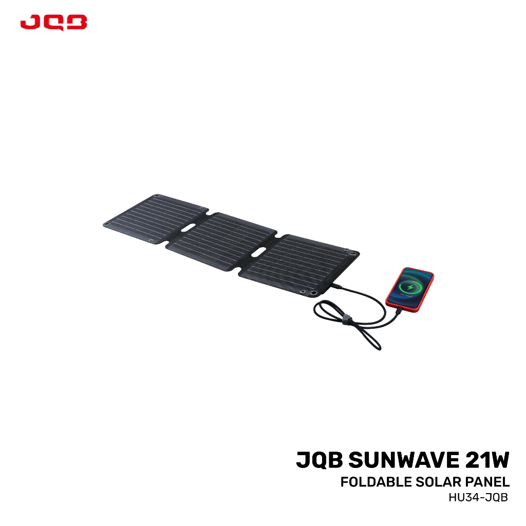 JQB SUNWAVE 21W FOLDABLE SOLAR PANEL - FS 231*215MM / OS 691*215MM / 0 ...