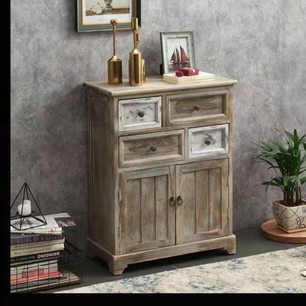 Mediterranean storage solid wood distressed storage cabinet size length ...