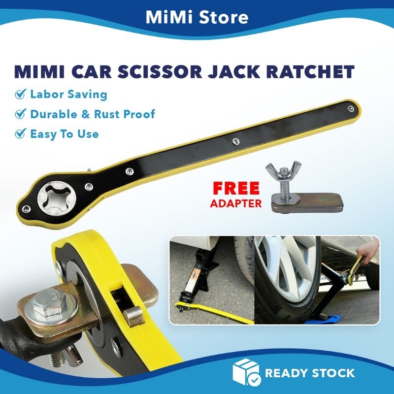 MiMi Car Scissor Ratchet Car Jack Wrench Special labor saving tool for ...