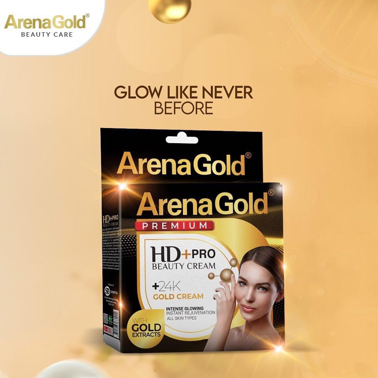 💯% Original, Arena Gold HD Pro Beauty 24K Gold Cream 30g Readystock ...