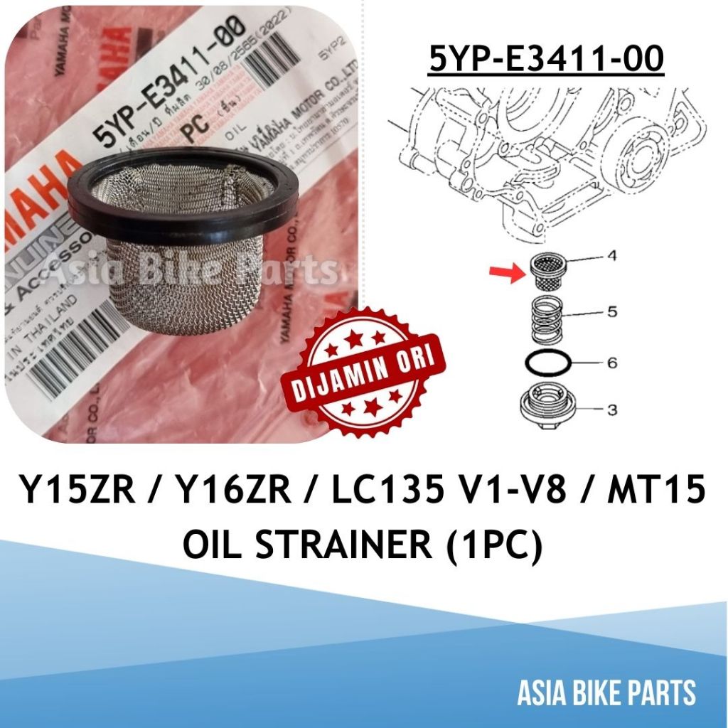 Yamaha Original Y15ZR / Y16ZR / LC135 V1-V8 / MT15 Oil Strainer Penapis ...