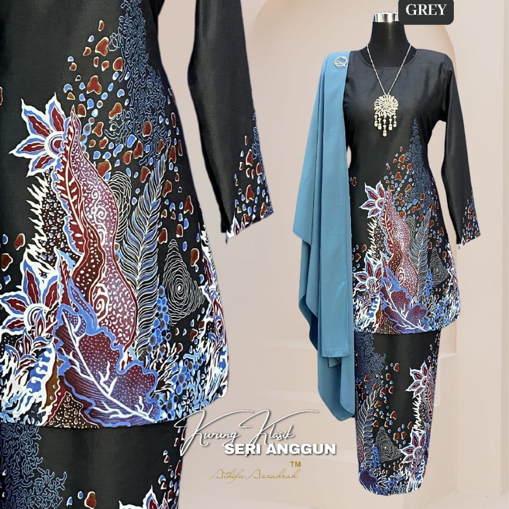 Kurung Batik Kurung Klasik Seri Anggun XS-3XL (Kurung Moden Riau/Kurung ...