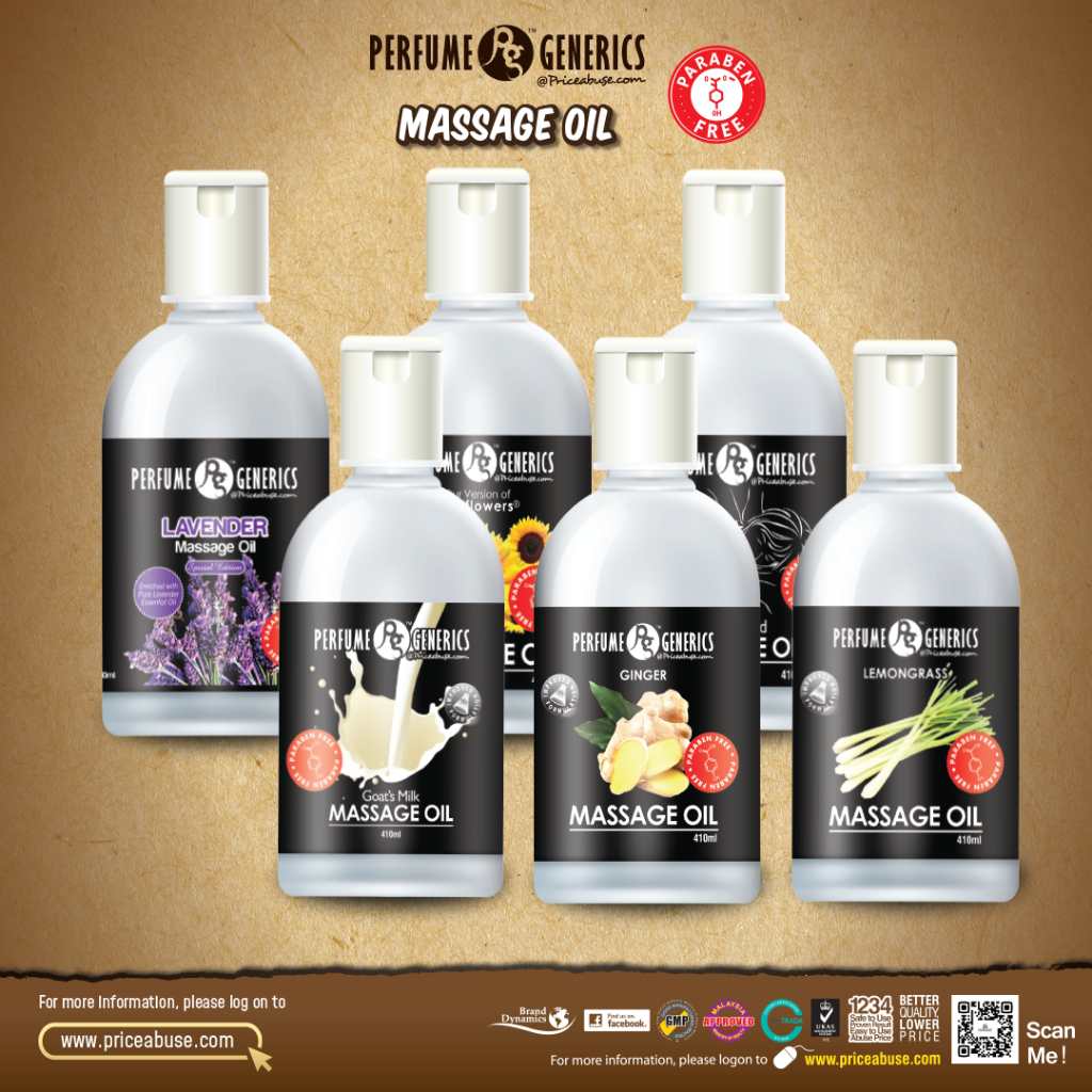 PG PERFUME GENERICS MASSAGE OIL MINYAK URUT BUNGA MATAHARI 410ml ...