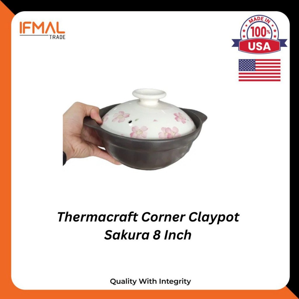 Thermacraft Corner Claypot Sakura 8" In Box Assorted (V-K) Periuk Tanah ...