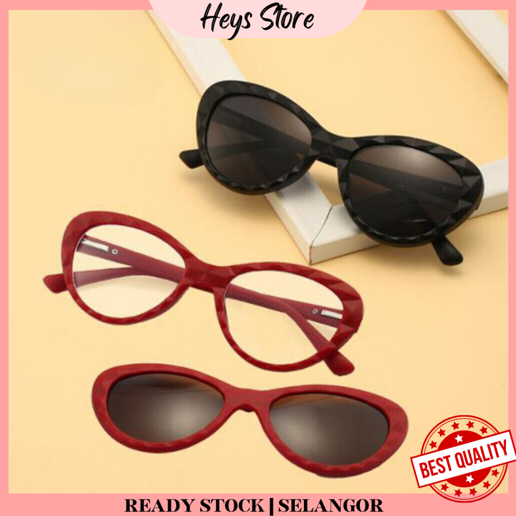 New Women Cat Eye Magnetic Polarized Clip On Sunglasses Clear Lens ...
