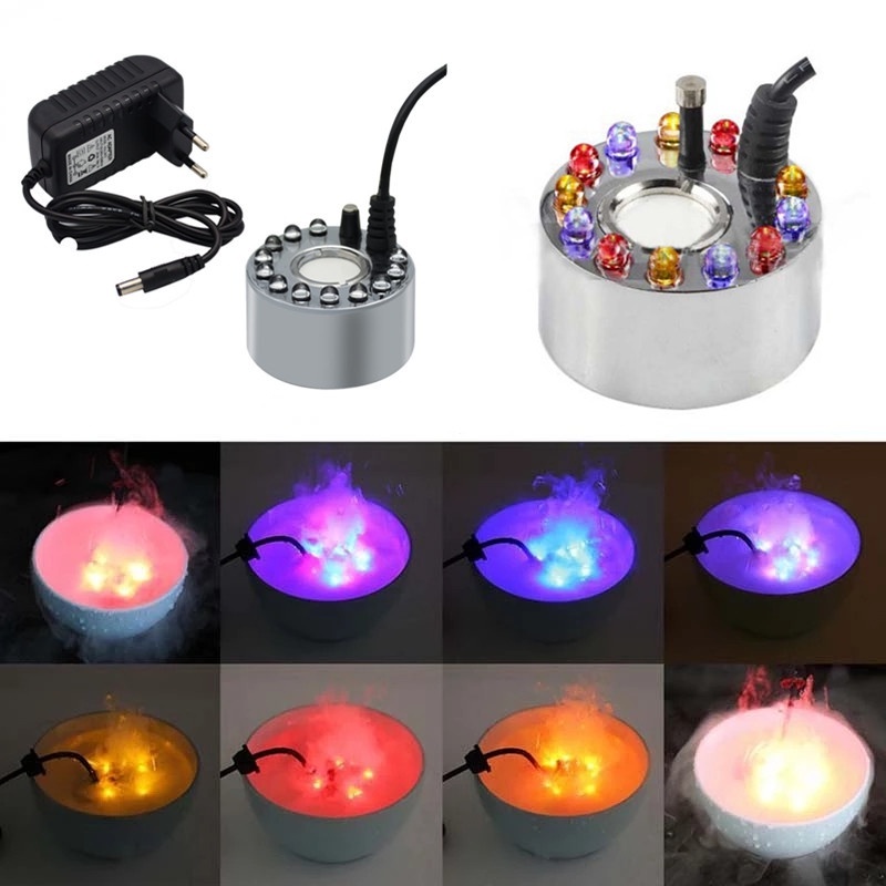 Aquarium Fish Tank Atomizer Ultrasonic Fountain Flowing Water Rockery ...