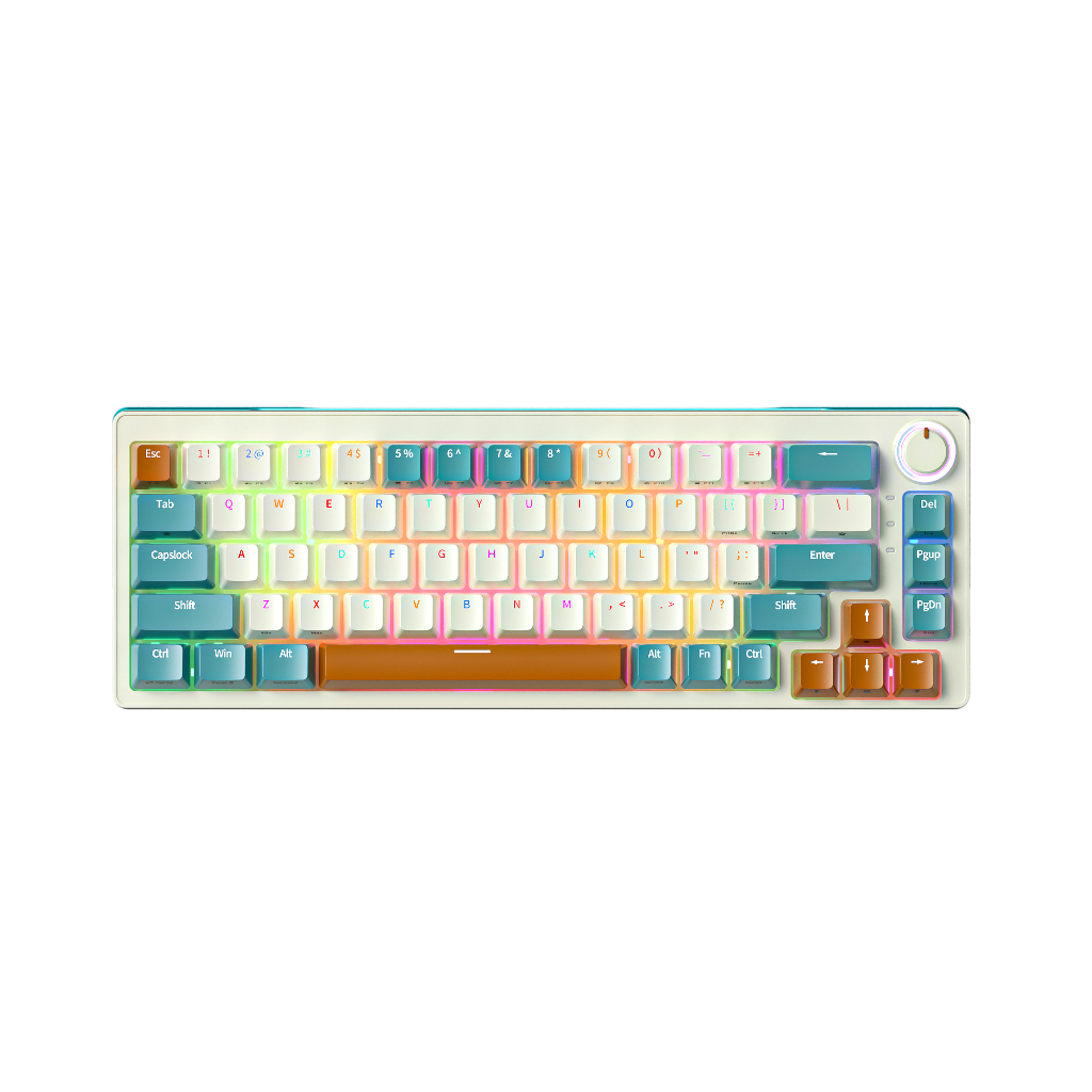 Zifriend ZA68 Wireless Mechanical keyboard 65% RGB Light Hotswap Knob ...