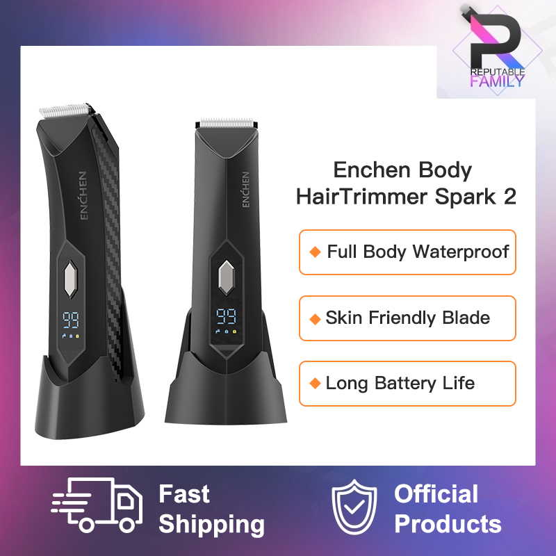 Enchen Body Hair Trimmer Spark 2 Electric Groin Trimmer Skin-safe Blade ...