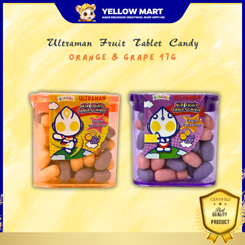 Ultraman Fruit Tablet Candy Orange & Grape 17g | Shopee Malaysia
