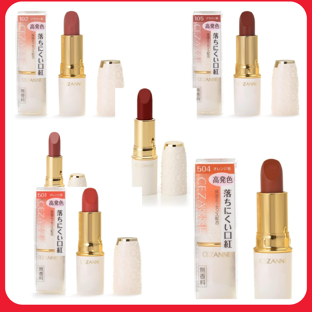 Cezanne LASTING LIP COLOR N Matte Lipstick Japan [102, 105, 402, 407, 501, 504, 505, Tint 501 ...