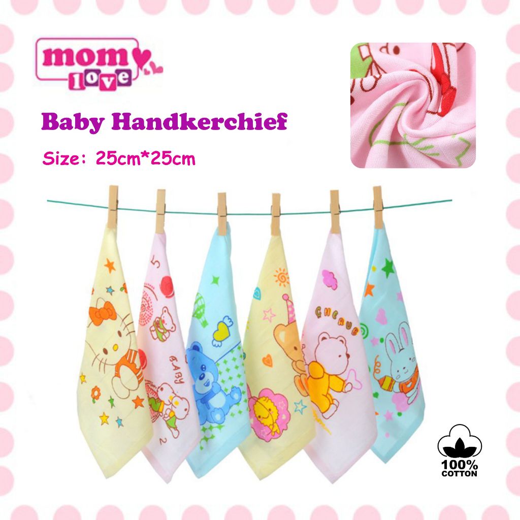 Cartoon Handkerchief Washcloth / Baby Wash Towel / Sapu Tangan Tuala ...