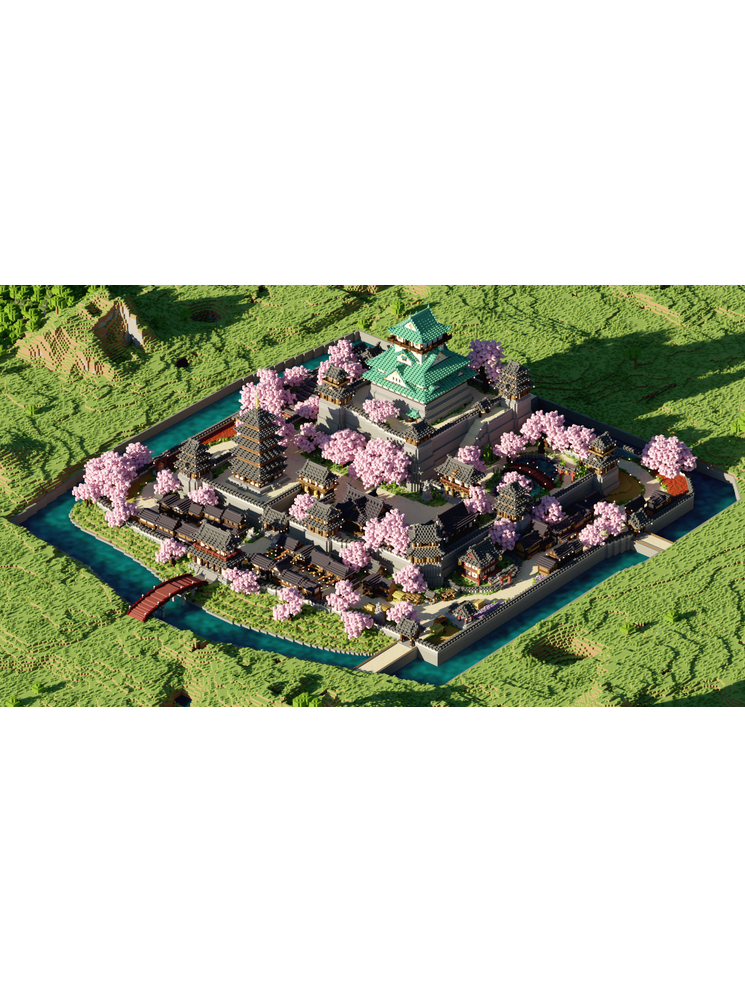 Minecraft Base Map Download (Japanese Castle - Hisui Castle) | Shopee ...