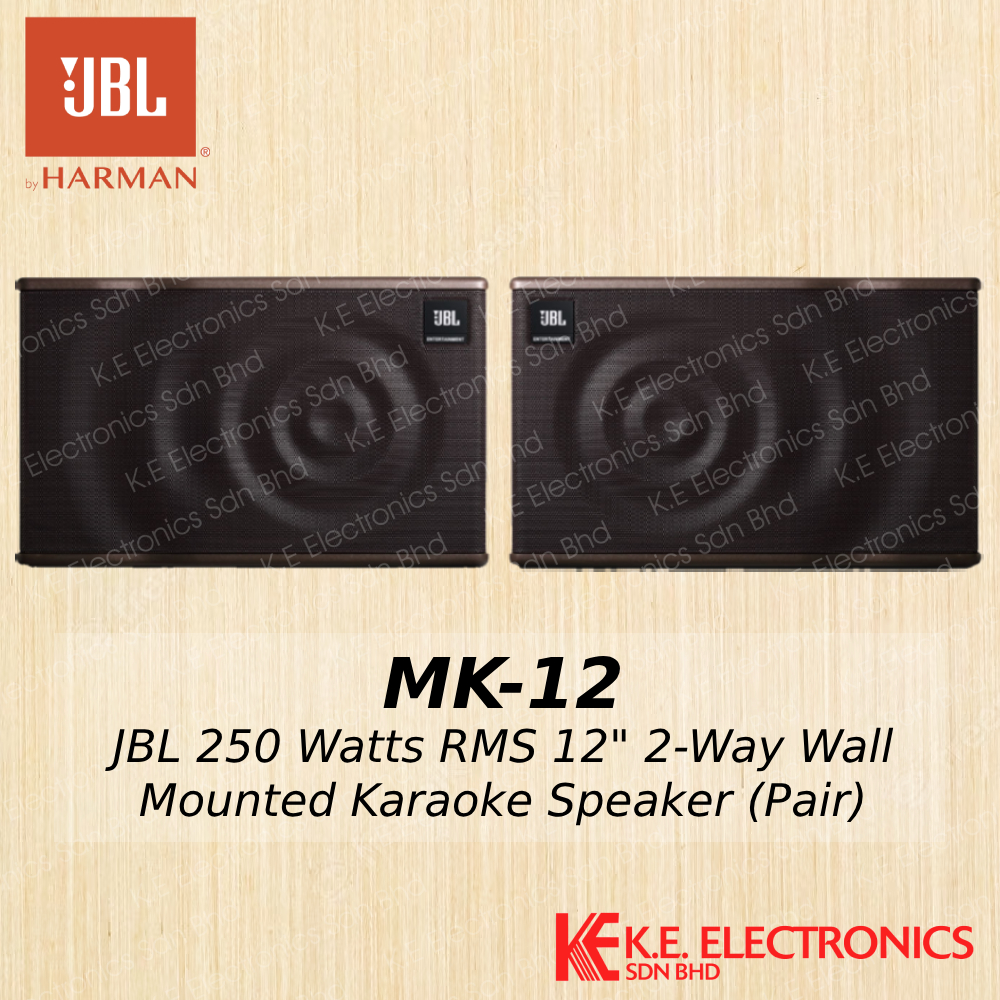 JBL MK12 250 Watts RMS 12" Wall Mountable 2-Way Fullrange Karaoke Speaker (Pair) | Shopee Malaysia