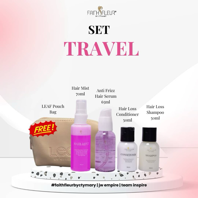 Faith Fleur Travel Set / Mini Saiz Tonik / Mini Saiz Hairmist | Shopee ...