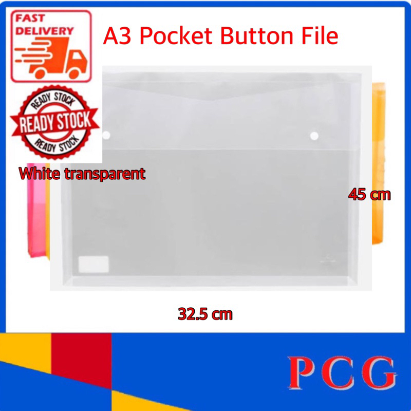 A3 Button File / Drawing File / Document File / Holder File TS-116 Saiz ...