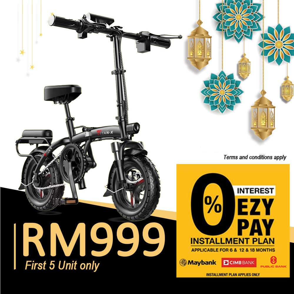 TITAN-X basikal Electric Bike E-Bike Scooter Basikal Elektrik Skuter 35KM 6 hours charging ebike ...