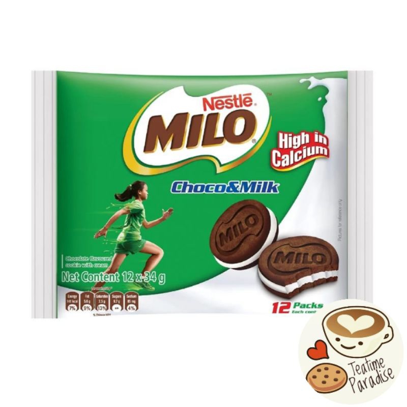 Nestle Milo Biscuit Sandwich Choco & Milk 12 packs x 34g | Shopee Malaysia