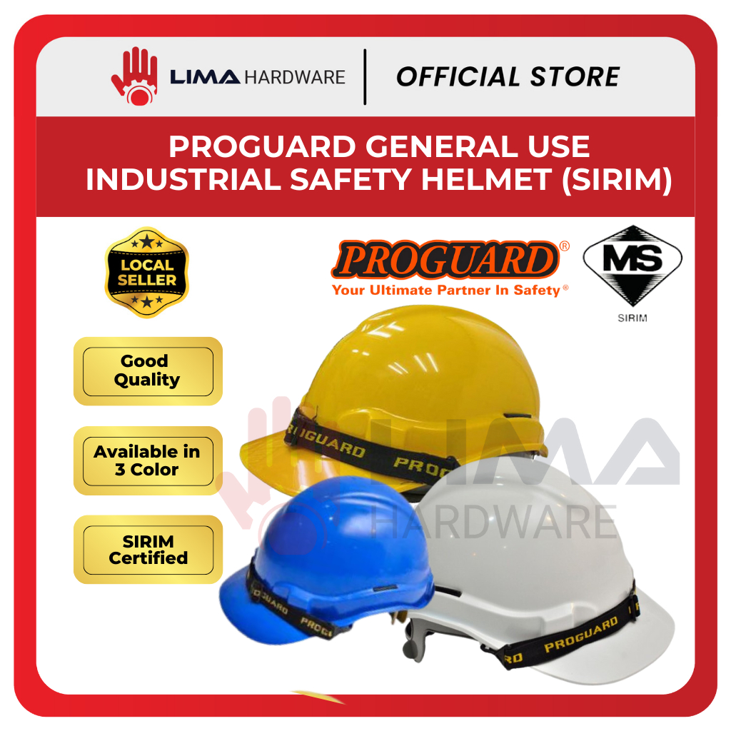 PROGUARD GENERAL USE INDUSTRIAL SAFETY HELMET (SIRIM) - YELLOW/WHITE ...