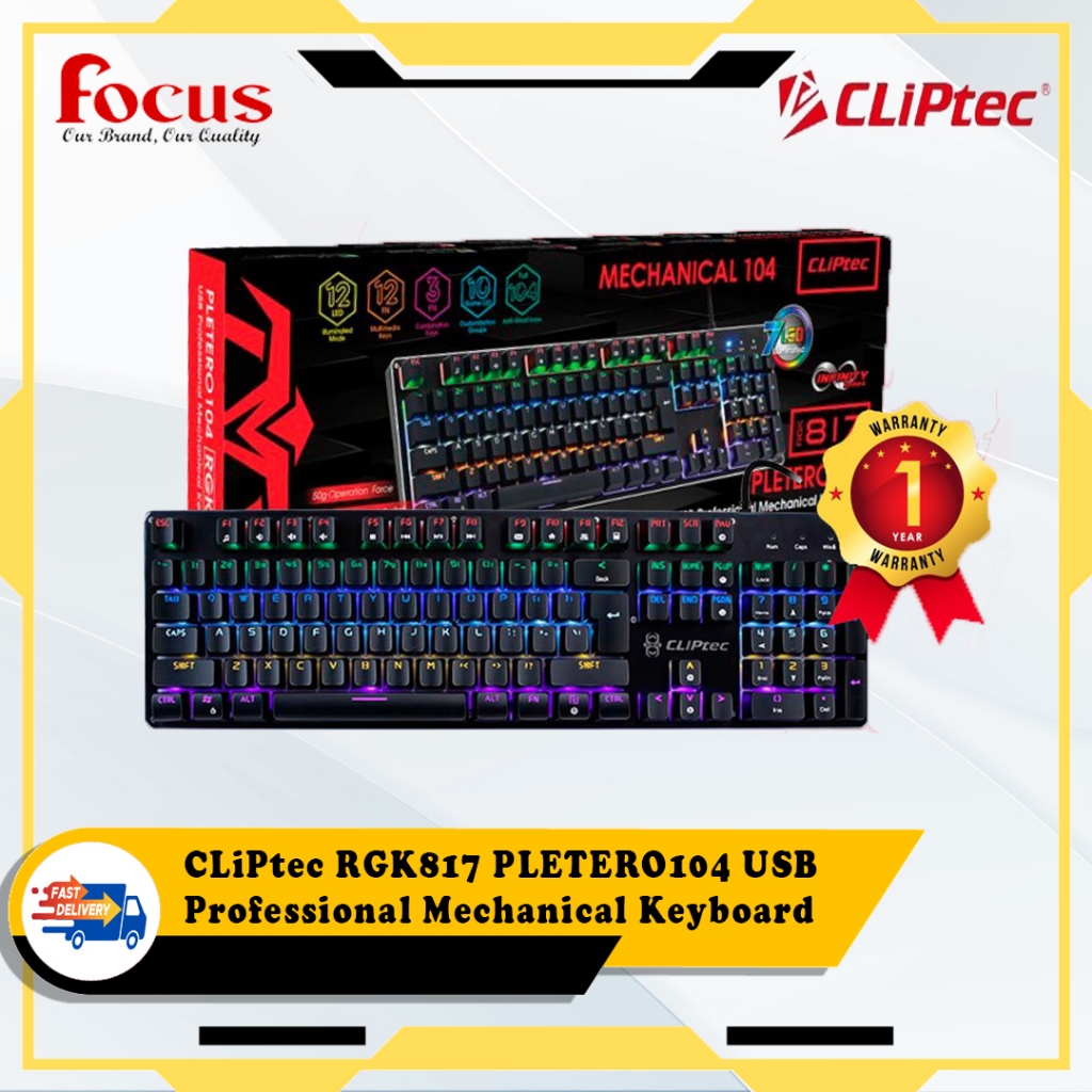 [Gaming keyboard] CLiPtec RGK817 PLETERO104 USB Professional Mechanical ...