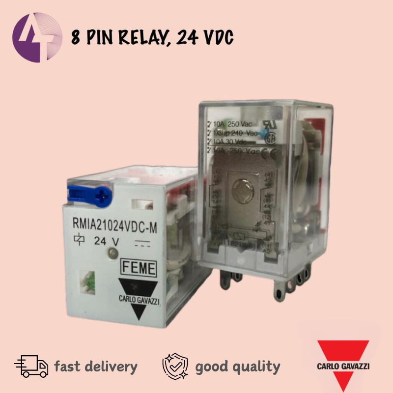 Carlo Gavazzi 8 Pin Relay, 24VDC/110VAC/240VAC | Shopee Malaysia