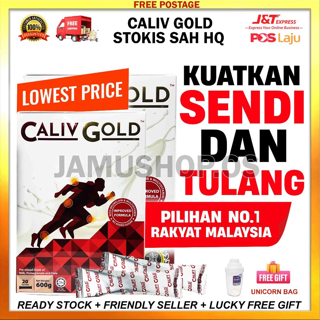 CALIV GOLD Susu Untuk Sendi Lutut Gastrik Gout (1 kotak 20 sachets 600g ...