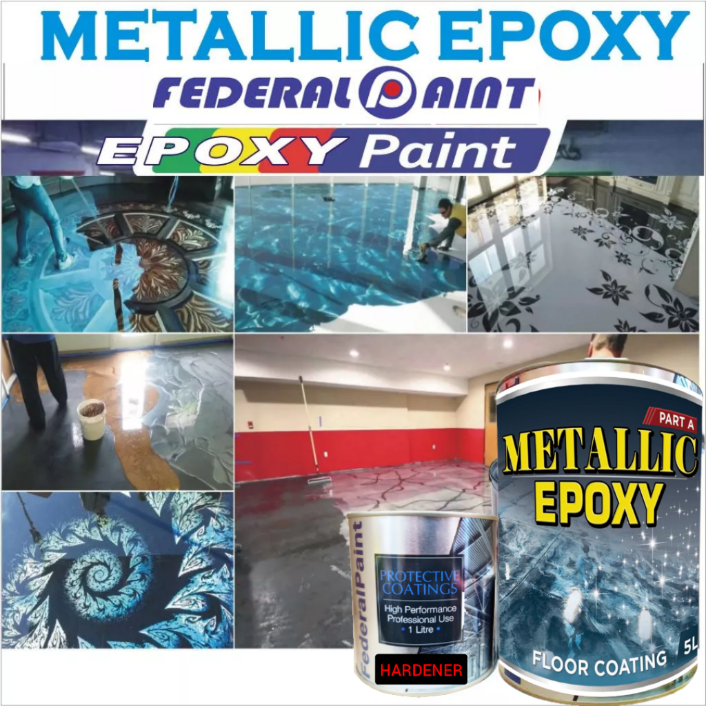 ( Metallic Epoxy Paint ) 5L METALLIC EPOXY FLOOR PAINT PROTECTIVE ...