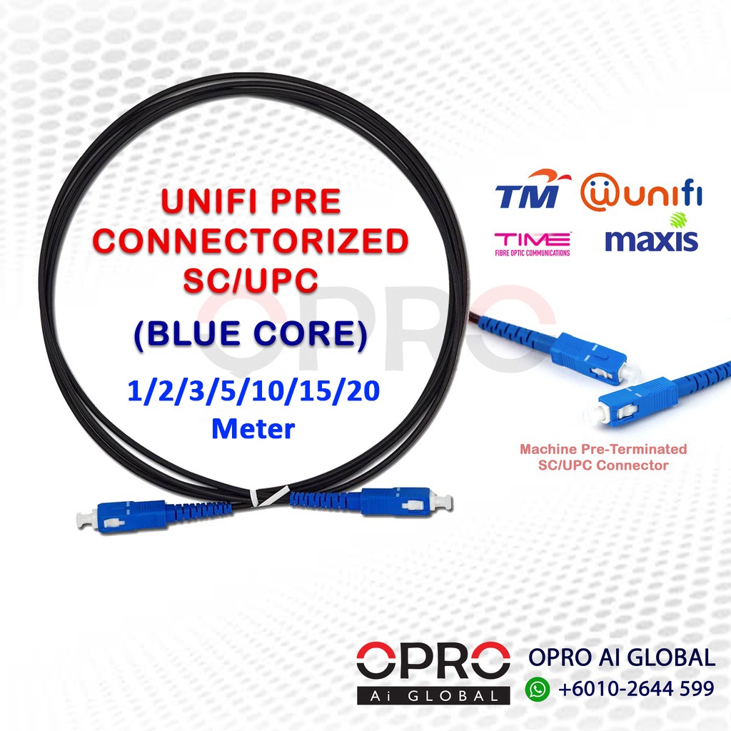 Pre-terminated UG Drop Cable / Unifi Cable Singlemode G657A1, Black 1M ...