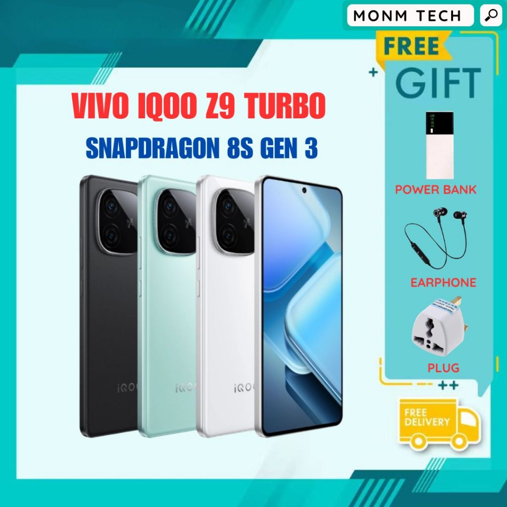 [Ready Stock] VIVO iQOO Z9 Turbo / IQOO Z9 Snapdragon 8s Gen 3 6000mAh Battery 80W Flash ...