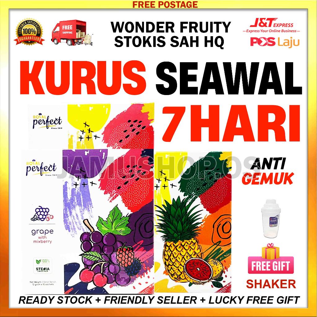Royal perfect | Fiber detoks | Wonderfruity | Truewonder | Normal pack ...