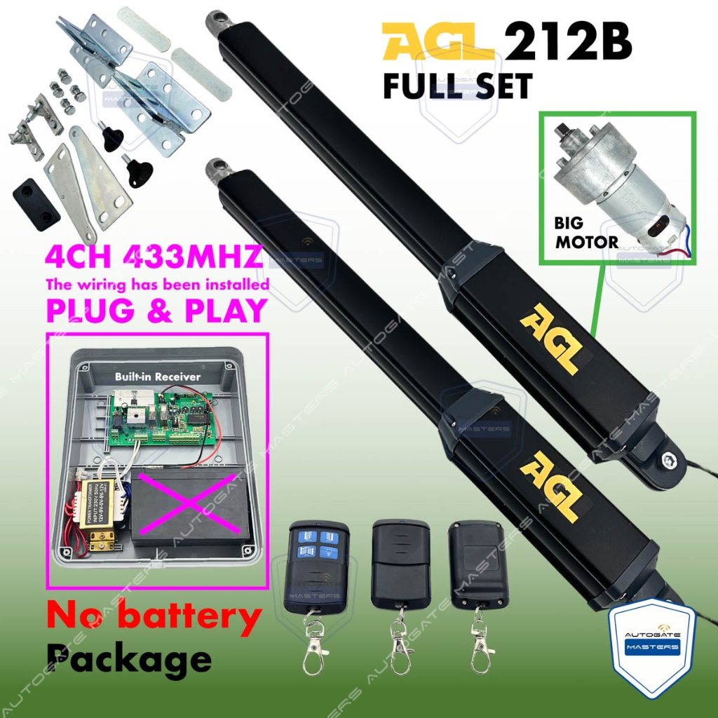 AGL 212B ( 4CH 433MHZ ) ( FULL SET ) Swing folding arm Heavy duty Swing ...