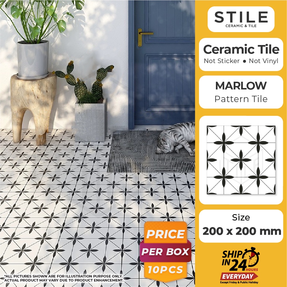 [REAL TILE]10PCS MARLOW PATTERN TILES/MOZEK/CERAMIC TILES/MOZEK DAPUR ...
