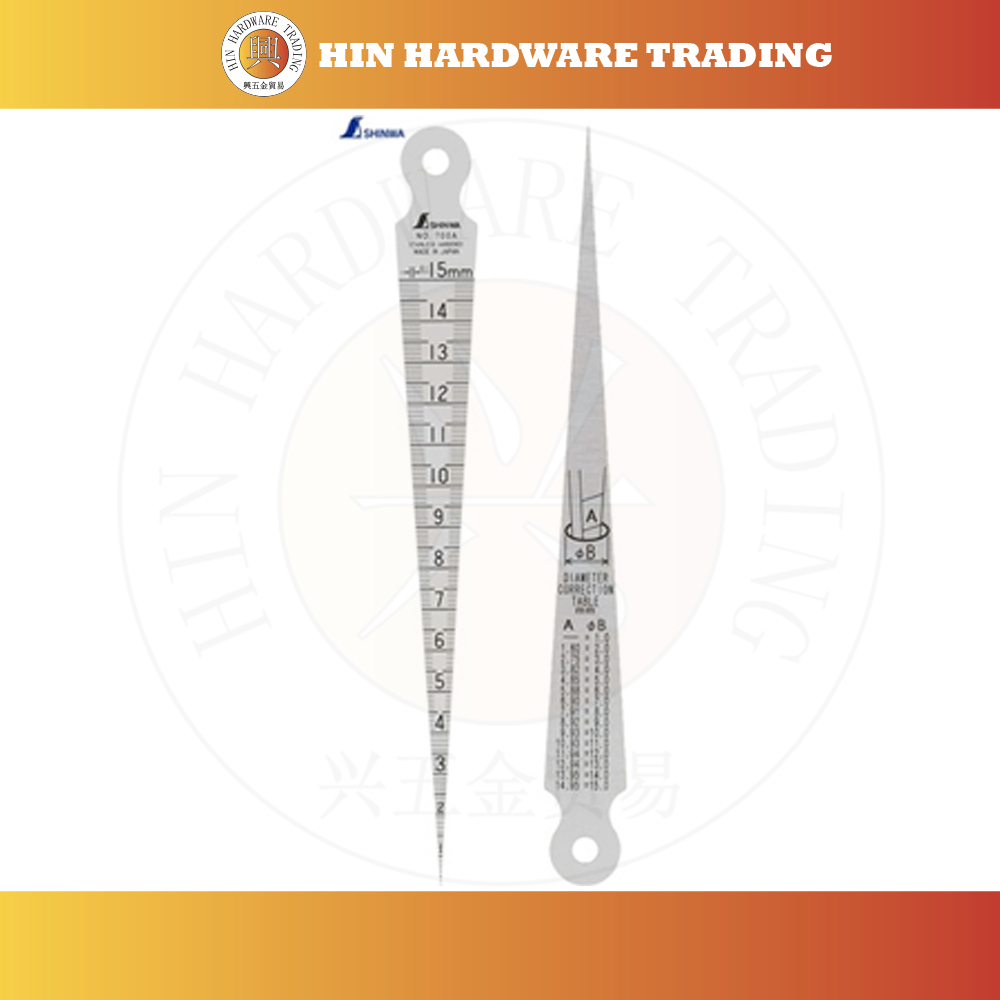 SHINWA Taper Gauge Stainless Steel 1–15mm No.700A (62600) – Made In ...